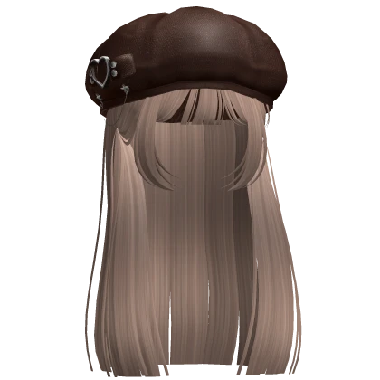 Emo Milktea Hime Cut W/ Academia Beret | Roblox Item - Rolimon's