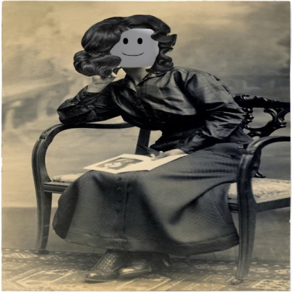 An old photograph of Robloxian woman