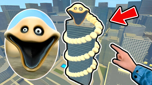 Scary Worm Go Up Tower - Roblox