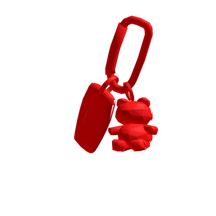 Red Teddy Charm Keychain | Roblox Item - Rolimon's