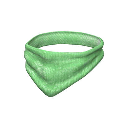 pastel light green bandana face mask on mouth | Roblox Item - Rolimon's