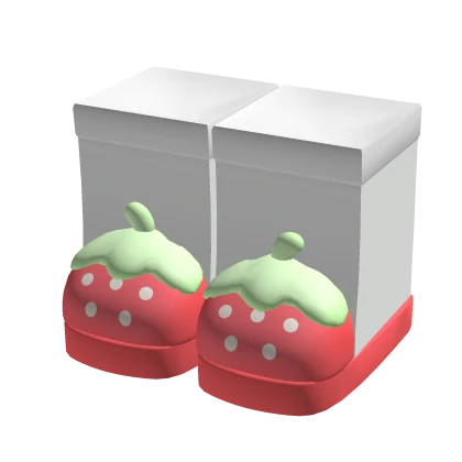 kawaii red strawberry slippers + knee socks | Roblox Item - Rolimon's