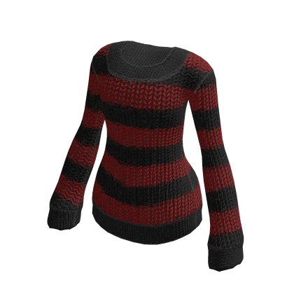 💓 Chonkey Knit Sweater Dress Black and Red | Roblox Item - Rolimon's
