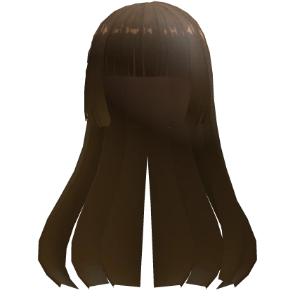 Long Straight Hime Cut (Brown) | Roblox Item - Rolimon's