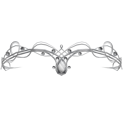Tiara Peri Peri Kristal Putih dengan Mutiara - Roblox