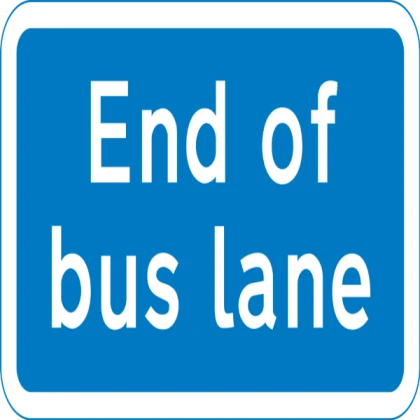 End Of Bus Lane Sign