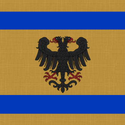 HRE banner with blue stripes for blue duchy idk