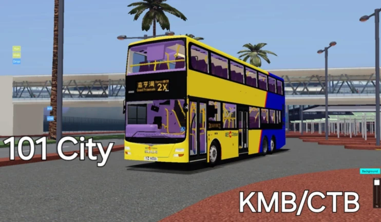 KMB 101 VE HONG KONG ŞEHIR BÖLGESI OTOBÜS SIMÜLATÖRÜ (CTB) - Roblox