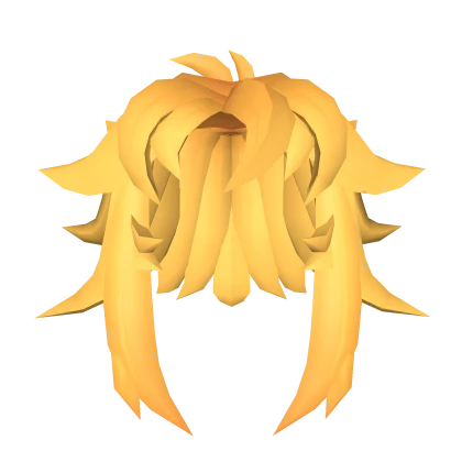 Blocky noob yellow short side tails hair | Roblox Item - Rolimon's