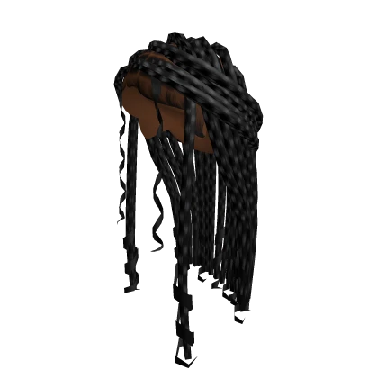 Half-up Half-Down Box Braids [Black] | Roblox Item - Rolimon's