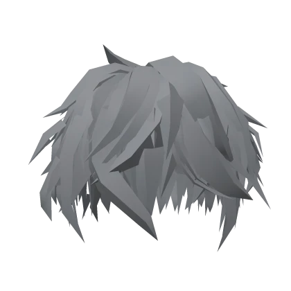 Messy Emo Anime Hairstyle (Grey) | Roblox Item - Rolimon's