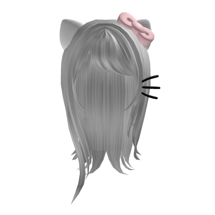 Filter Hello Kitty dengan Rambut Anime Lucu Merah Muda Putih - Roblox
