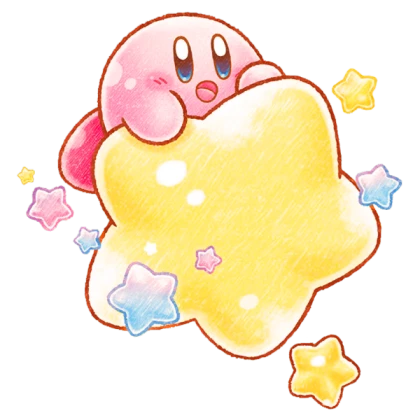 TB PNG Kirby Flying On Stars Art
