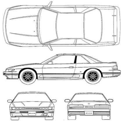 Nissan Silvia S13 Blueprint