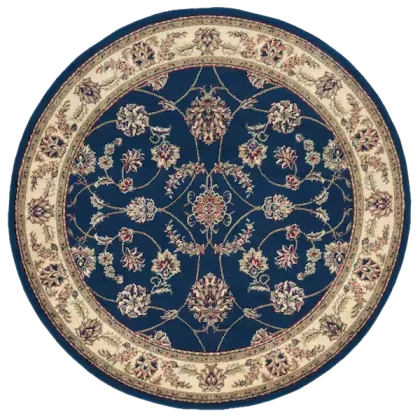 royal blue circle rug