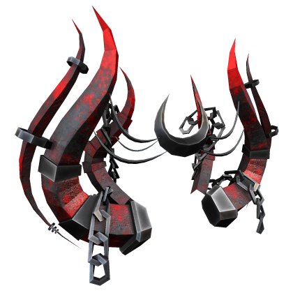 Tanduk Bulan Grunge Merah Gelap - Roblox