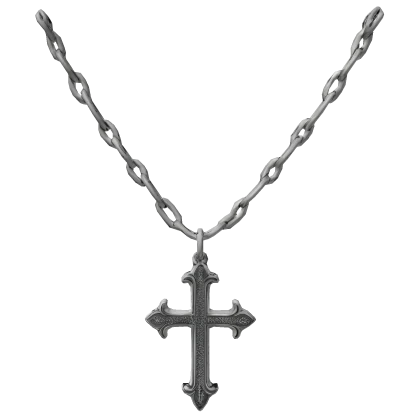 Grey Cross Necklace | Roblox Item - Rolimon's