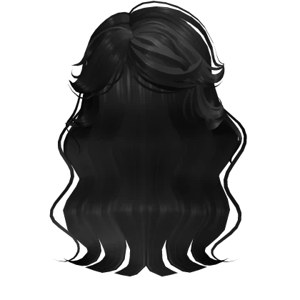 R6 Blocky wavy girl hair [Black] | Roblox Item - Rolimon's