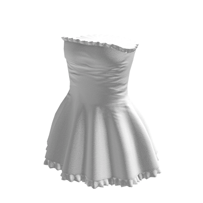 Gaun Fit dan Flare Putih Lucu - Roblox