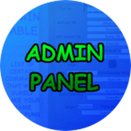 admin panel. - Roblox