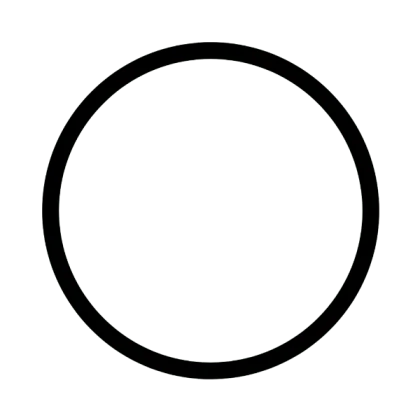 Black circle empty inside