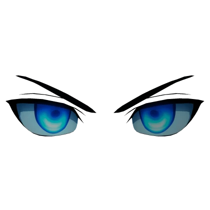 angry blue anime eyes | Roblox Item - Rolimon's
