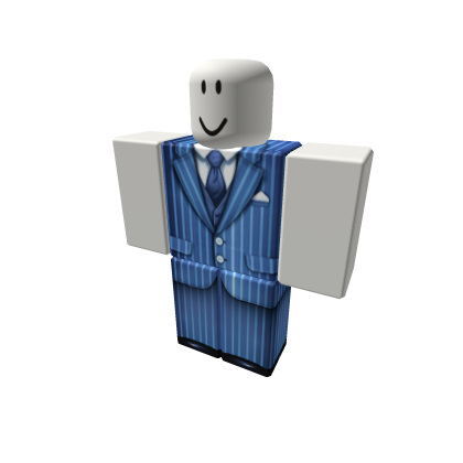 Azure Pinstripe Blue Suit [-] - Roblox