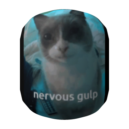 nervous cat gulp