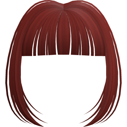 Elegant Straight Hime Fringe Bangs (Rojo) - Roblox