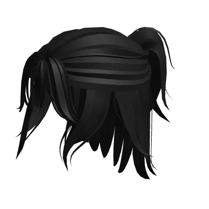 Half Up Anime Boy Hair in Black | Roblox Item - Rolimon's