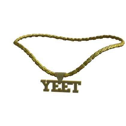 Jey Iced Out Golden Yeet Wrestling Chain Necklace | Roblox Item - Rolimon's