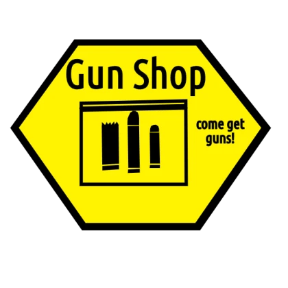 Gun shop sign (ammo and guns)