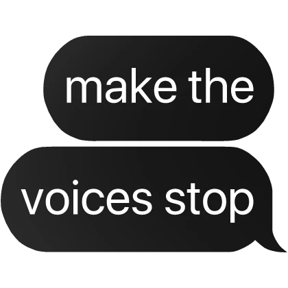 make the voices stop text | Roblox Item - Rolimon's