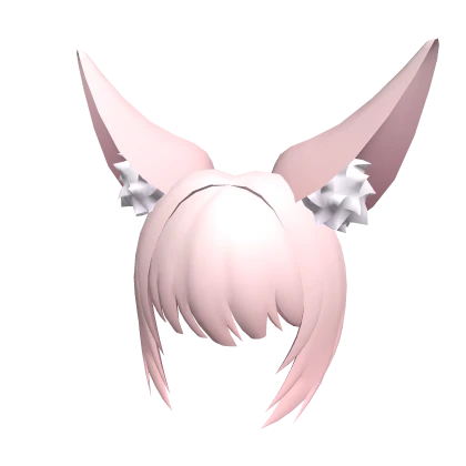 Pink Bob Cut Hair w/ Fox Ears - Niko | Roblox Item - Rolimon's