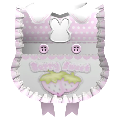 3.0 Cute Kawaii Bunny Pink Strawberry Dress Apron | Roblox Item - Rolimon's