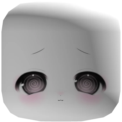 ୨୧ cutecore anime chibi dizzy face mask - white | Roblox Item - Rolimon's