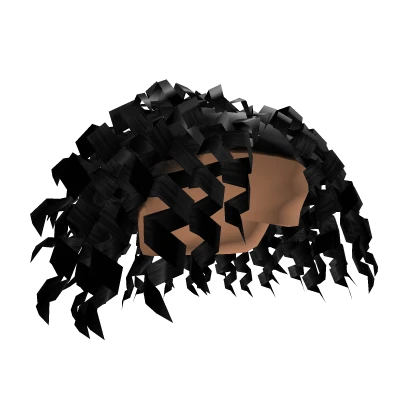 Messy Curls Medium [Black] | Roblox Item - Rolimon's