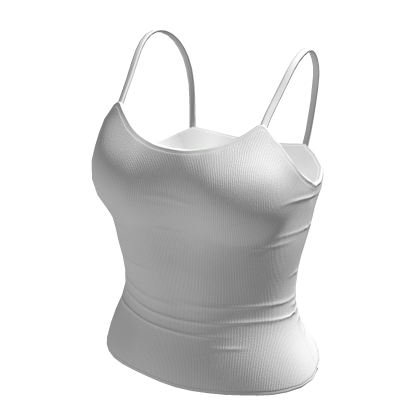 เสื้อกันหนาวสีขาว Cami Basic Tight Baddie Tee - Roblox
