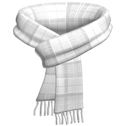 Bufanda a cuadros blanca nieve cómoda a rayas 1.0 - Roblox