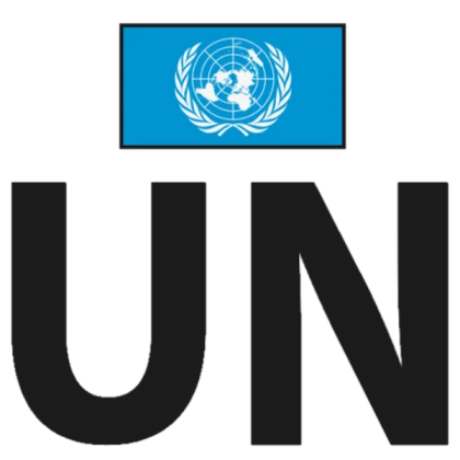 UN Insignia with Flag
