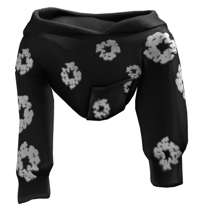 [1.0] Sudadera con capucha de hombro de lágrimas de denim negro - Roblox