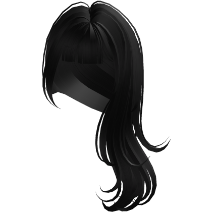 Curled Swirly Pretty Side Part (Black) | Roblox Item - Rolimon's
