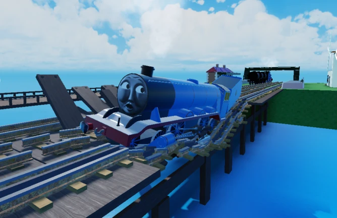 (CLIFF! ) dirija thomas e amigos para o penhasco de água!! - Roblox