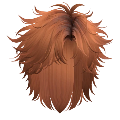 Ginger Stylish Side Swept Anime Mullet Hair | Roblox Item - Rolimon's