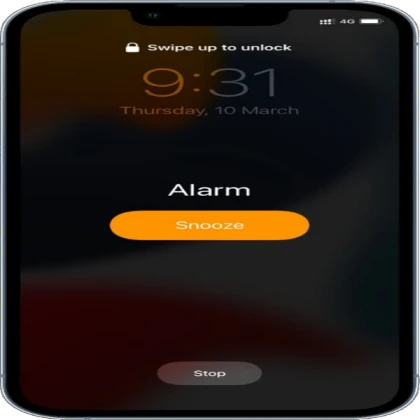 Phone alarm screen
