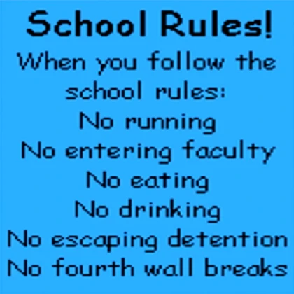School rules baldi basic