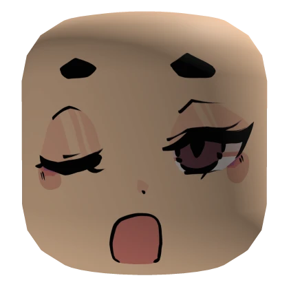 Rosto de menina bocejando - Roblox