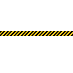 YELLOW & BLACK WARNING STRIPES SMALL