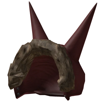 Red V2 Double Spiked Puffer Coat Hood W/ Brown Fur | Roblox Item ...