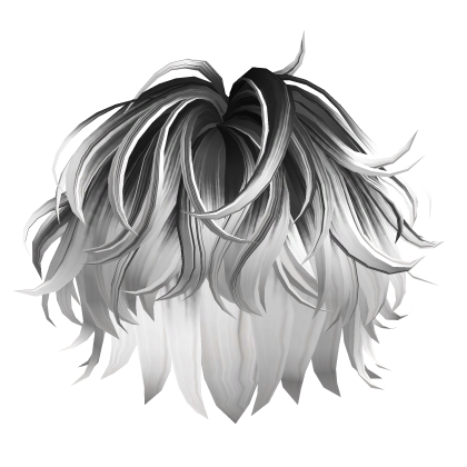 Rambut Bergelombang Hitam & Putih - Roblox